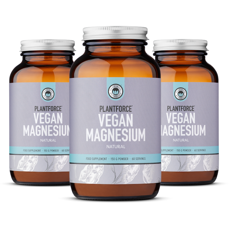 Plantforce - Vegan Magnesium Natural - 150g Ionic Powder (Bundle of 3)